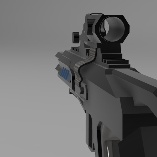 🔫 Futuristic Rifle・Free OBJ File for ・Cults