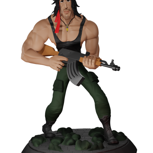 👾 Rambo Cartoon 3D printing・Archivo STL para Impresión 3D・Cults