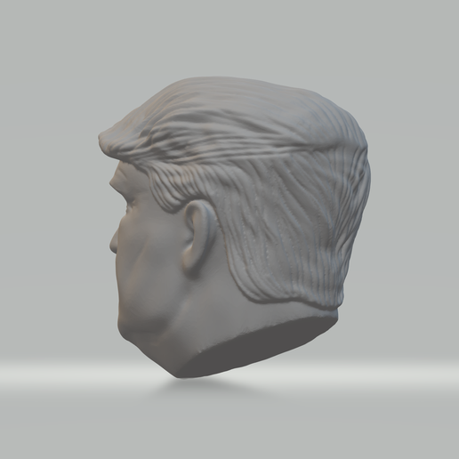 🍊 Donald Trump Head 3D Model 3D print model・ STL File for ・Cults
