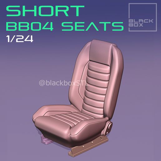 💺 Short Seat BB04 FOR DIECAST AND MODELKITS 1-24th・ 3D File for ・Cults