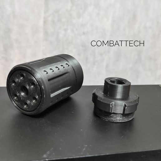 Archivo STL (AIRSOFT) Muzzle break-Tracer inside 🔫 ・Modelo para ...