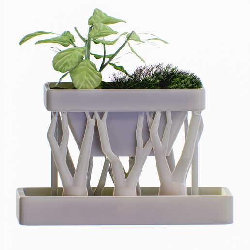 🌳 Tree pot plant support design model design adapted to print friendly ...
