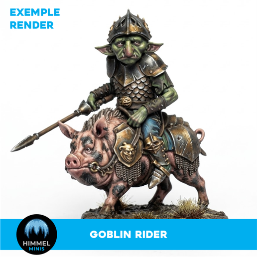 🆓 (D&D Free Mini) Armored Goblin Pig Rider・Free STL File for 3D ...