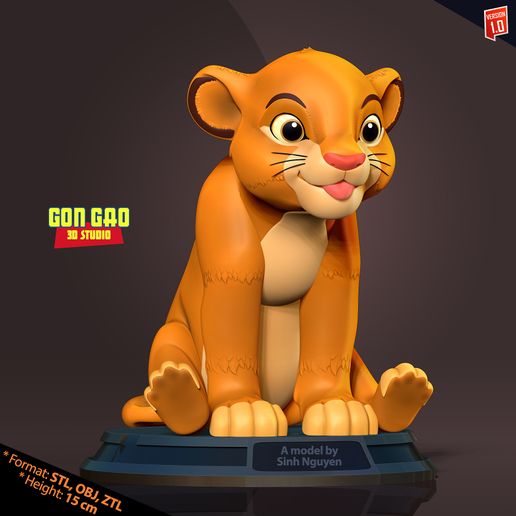 3D file Kid Simba 🦁 ・3D printing template to download・Cults