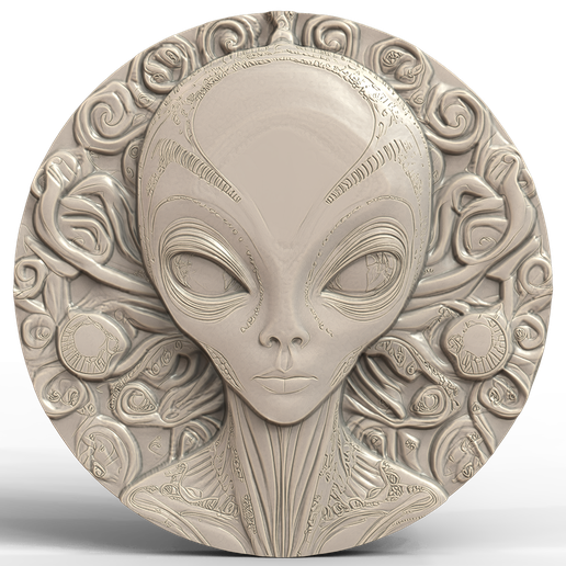 STL file 3D Model STL File for CNC Router/Laser & 3D Printer Hippy Alien 📁 ・3D printing model to ...