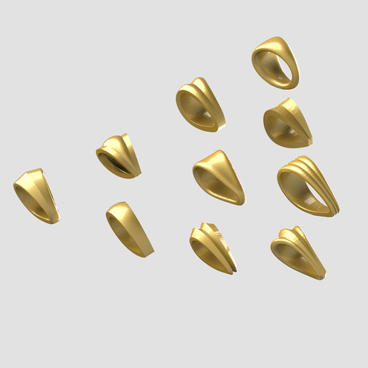 🎨 10-pieces Pendant Loop files・Бесплатный STL для 3D-печать・Cults