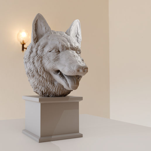 STL file husky mouth open bust stl 👄 ・3D printer design to download・Cults