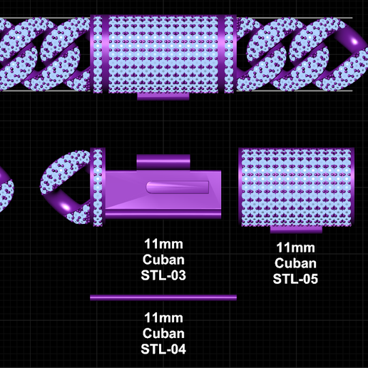 🔒 11mm Wide FULL LOCK BOX CUBAN Link Chain - SOLID 3D print model・ STL ...