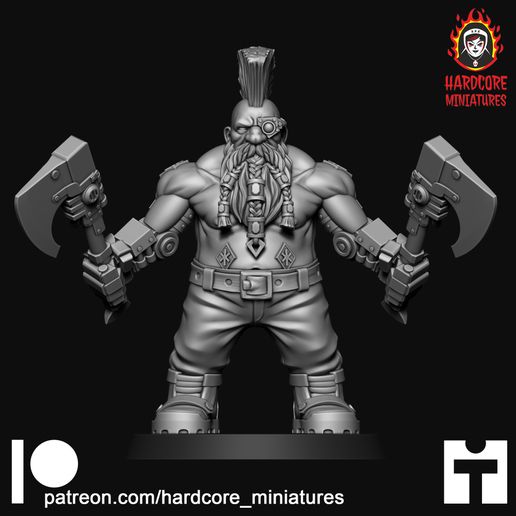 🎲 Cyber Slayer Dwarf・ 3D File for 3D printing・Cults