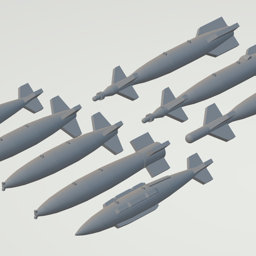 💣 1/200 MK-84 BASED BOMBS・ STL File for 3D printing・Cults
