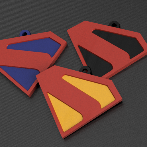 🆕 New superman movie shield keychain (multicolor)・Free STL File for 3D ...