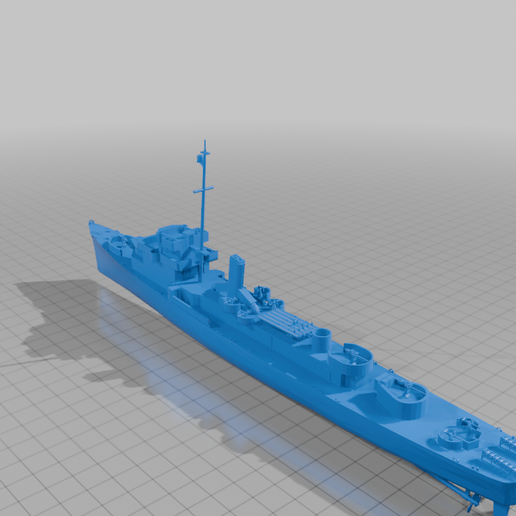 👽 Buckley-class destroyer Escort (WWII) – US Navy・Free 3D File for ・Cults