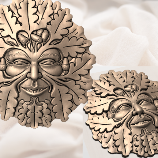 👨 14 Green Man STL Files for CNC & 3D Printing – Pagan Wall Art ...