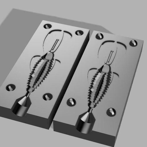 🎣 Rage Craw Fishing Soft Plastic Mold・ STL File for 3D printing and CNC ...