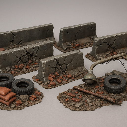 🎲 Urban Battle Debris Pack – 3D Printable Modern/Post-Apocalyptic ...
