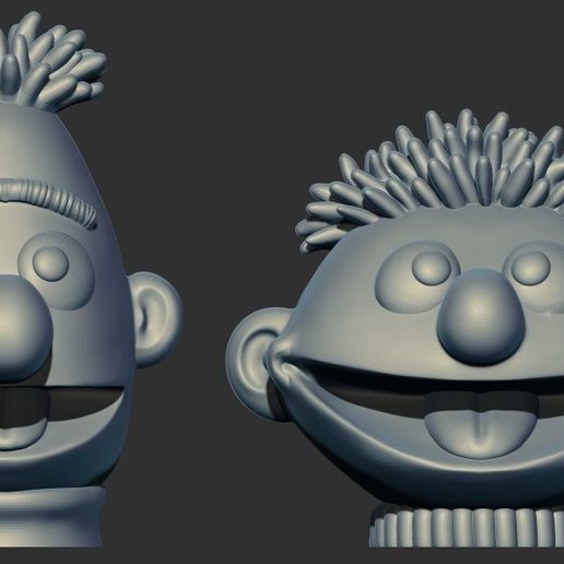 🎨 Ernie Bert HEAD 3D Printable model from Sesame Street・Archivo STL ...