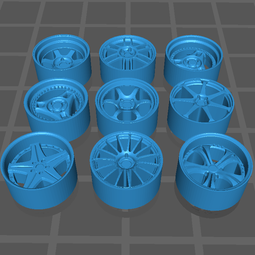 🚗 RIMS PACK 4 1/64 SCALE・ STL File for 3D printing・Cults