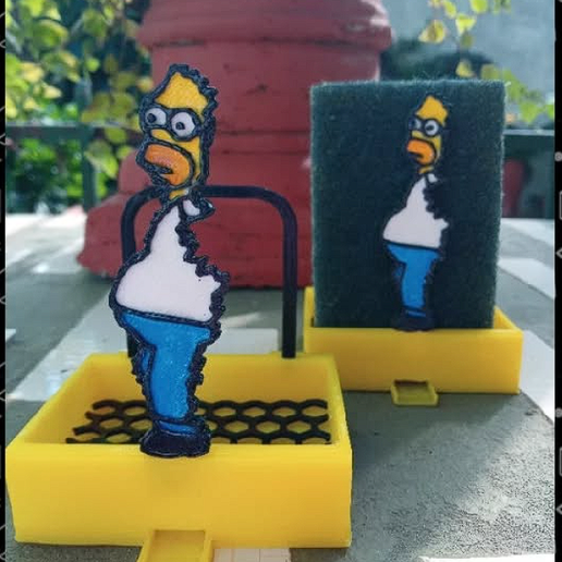 🧽 Homer sponge holder・ STL File for 3D printing・Cults