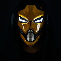 3D printing Cyber Ninja - cosplay sci-fi mask - digital stl file for 3D ...