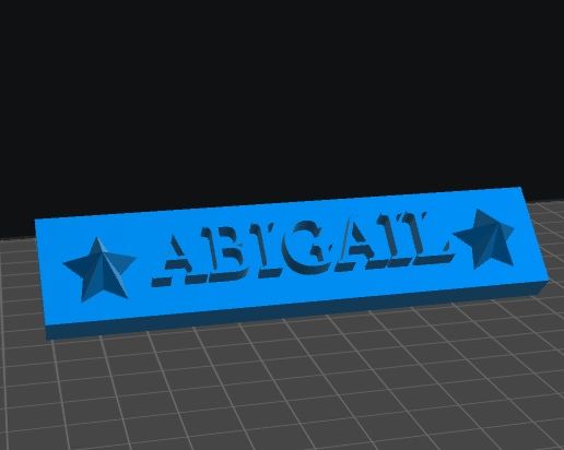 3D file Abigail Nameplate 👾 ・Model to download and 3D print・Cults