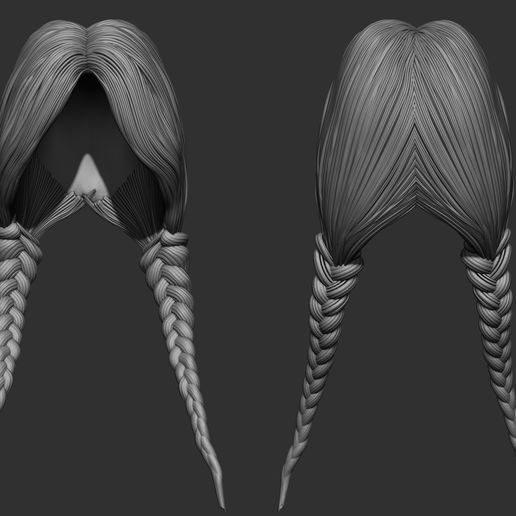 ♀️ 28 Female hair・ 3D File for 3D printing・Cults