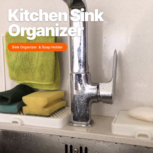 🔪 Kitchen Sink Organizer (Sink Caddy) & Soap Holder・ STL File for 3D ...
