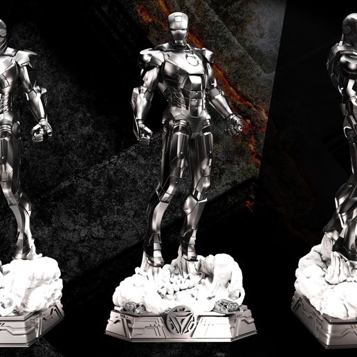 👨 Wicked Marvel Iron Man Sculpture: Tested and ready for 3d printing ...