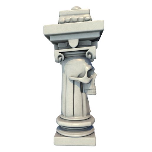 🕍 Temple Stone Skull Pillar 1・ STL File for 3D printing・Cults