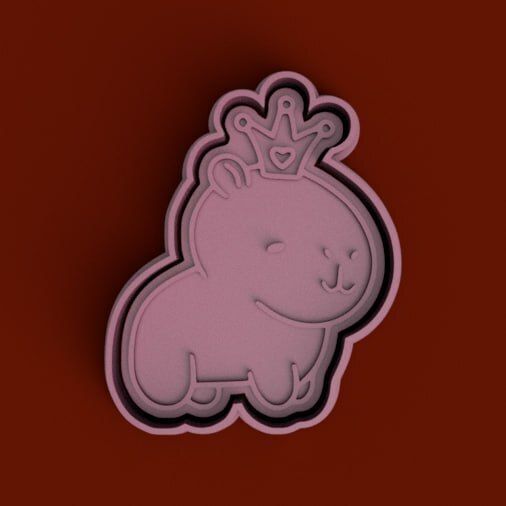 STL file capybara cutter + capybara stamp / capybara cutter + stamp 🍪 ...