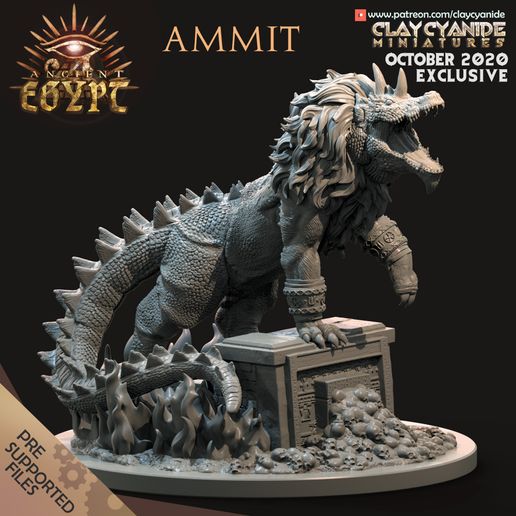 👾 Ammit・ 3D File for 3D printing・Cults