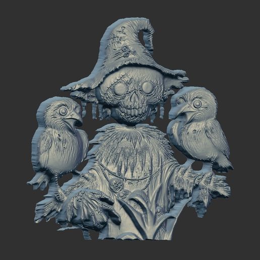 🐦 crowman with crow・ STL File for 3D printing and CNC machining - Laser ...