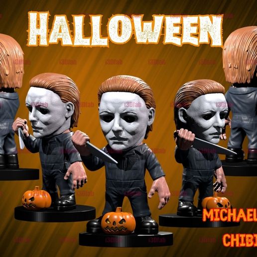 🎃 Chibi Horror Slashers Bundle – STL Files (Myers, Jason, Freddy)・ 3D ...