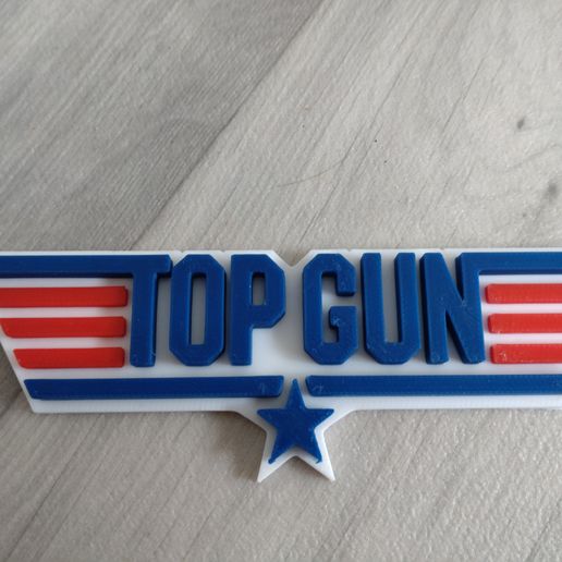 3D printed Top Gun - Movie Logo • made with Bambu A1・Cults