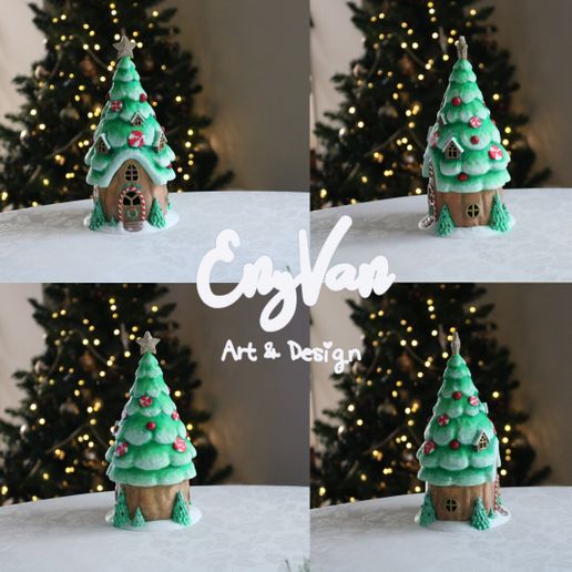 🎄 Christmas tree fairy home・ STL File for 3D printing・Cults