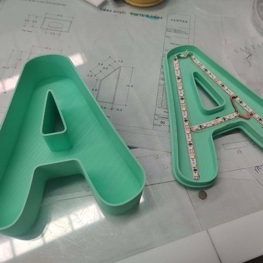 3d letter led