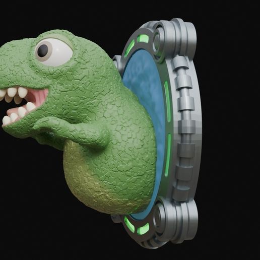 STL file Chibi T-Rex (Tyrannosaurus Rex) Portal Fridge Magnet 🦖 ・Model ...