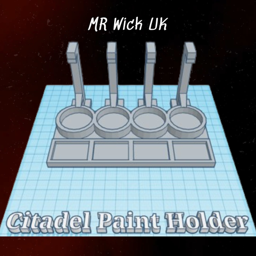 🎨 Citadel Paint Pot Holder With Paint Tray X4 03.・Free STL File for 3D ...