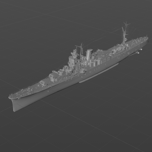 🚢 Digital model of the cruiser "Yahagi"・ OBJ File for 3D printing・Cults