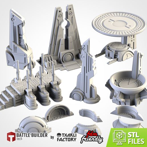 🤖 XENOS BUILDINGS 03・ 3D File for ・Cults