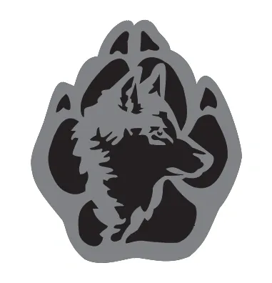 🐾 wolf/Dog paw print・Free OBJ File for 3D printing and CNC machining ...