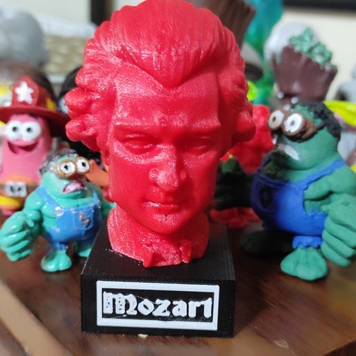 👤 Mozart bust and plinth・Free STL File for 3D printing・Cults