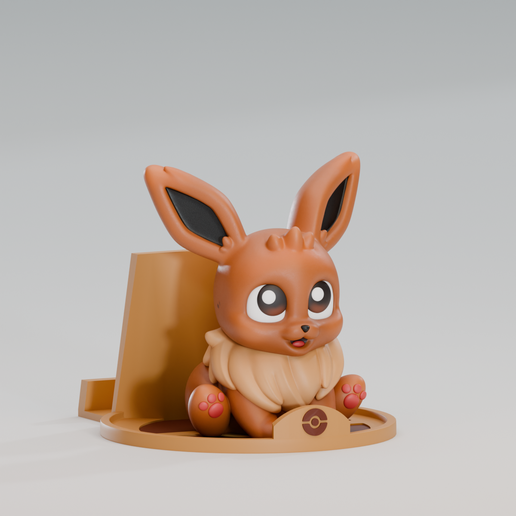 📞 Eevee Phone holder・Archivo 3D Gratis para Impresión 3D・Cults