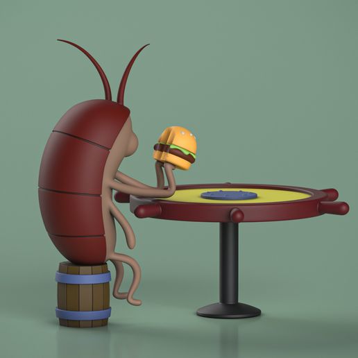 🪳 SpongeBob SquarePants Cockroach・ STL File for ・Cults