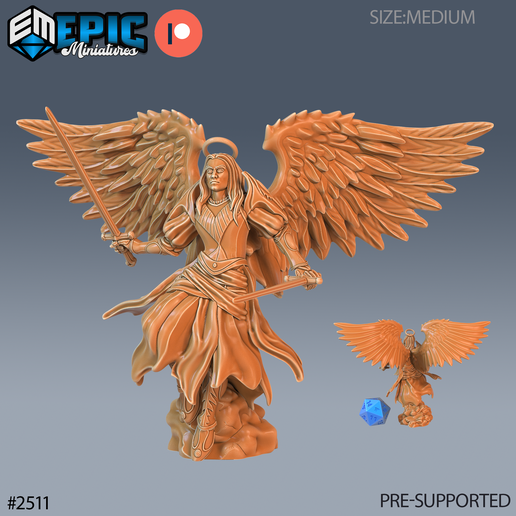 👼 Angel Male Fighting ‧ DnD Miniature ‧ Tabletop Miniatures ‧ Gaming ...