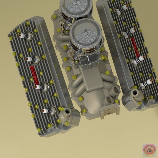 🚙 KIT RACING EDELBROCK for engine FORD FLATHEAD V8・ STL File for 3D ...