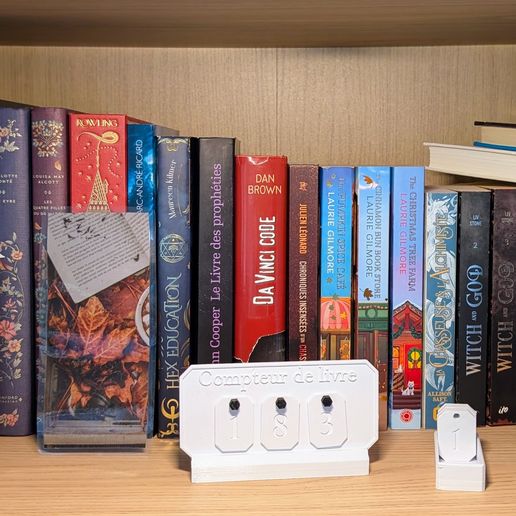 📚 Book counter・Free 3MF File for 3D printing・Cults