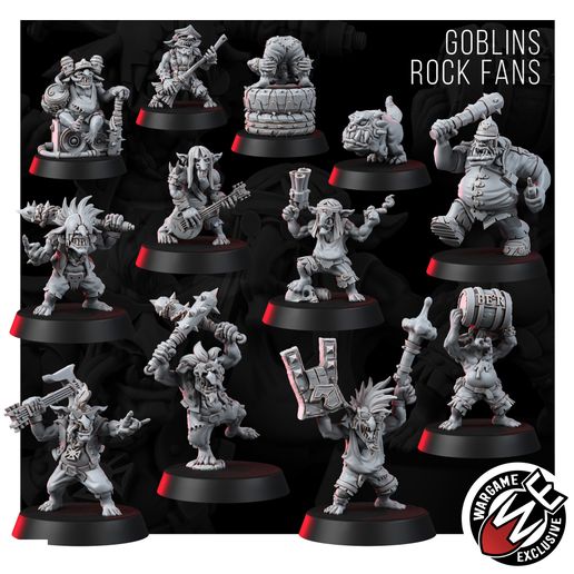 👺 GOBLIN ROCK FANS CROWD・ 3D File for ・Cults