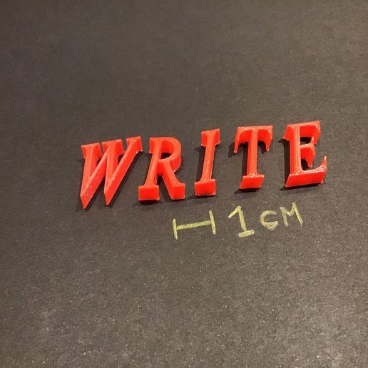 Download file WRITE font uppercase 3D letters STL file • 3D printer ...