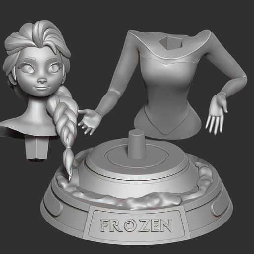 3D file Elsa bust 👤 ・3D print object to download・Cults