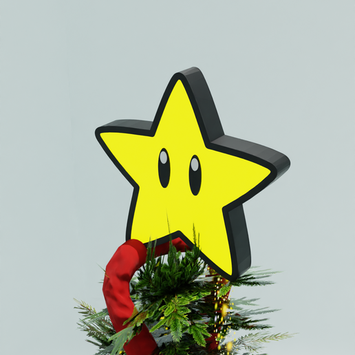STL file Christmas - Mario Bros Star 🎄 ・Model to download and 3D print ...